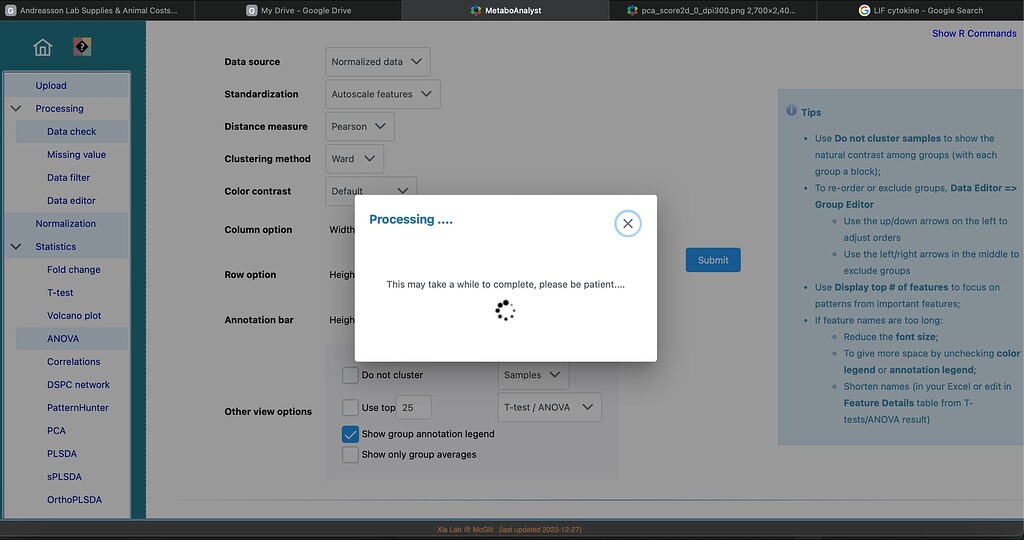 Heatmap clustering is not working - MetaboAnalyst - OmicsForum Heatmap clustering is not working - MetaboAnalyst - OmicsForum