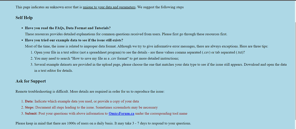 Metaboanalyst 6.0 is not working - MetaboAnalyst - OmicsForum
